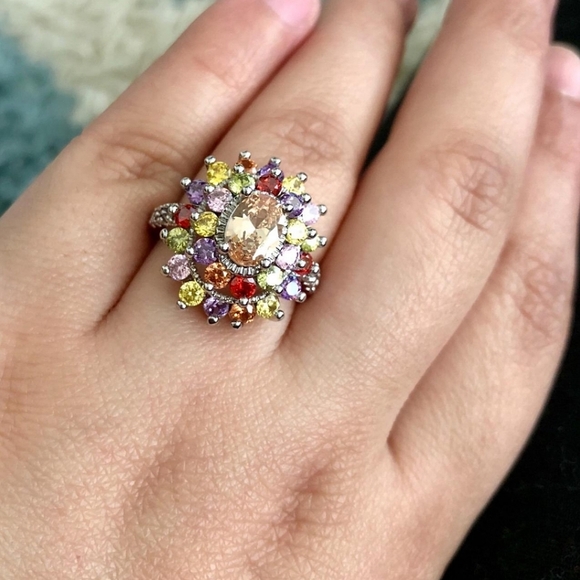 Boutique Emmé | Jewelry | Magnificent Rose Gold Multicolor Crystal ...